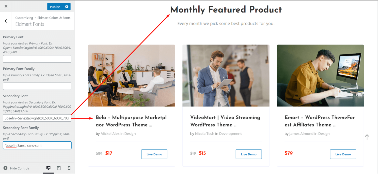 Change Website Font – Documentation | wpninjaDevs