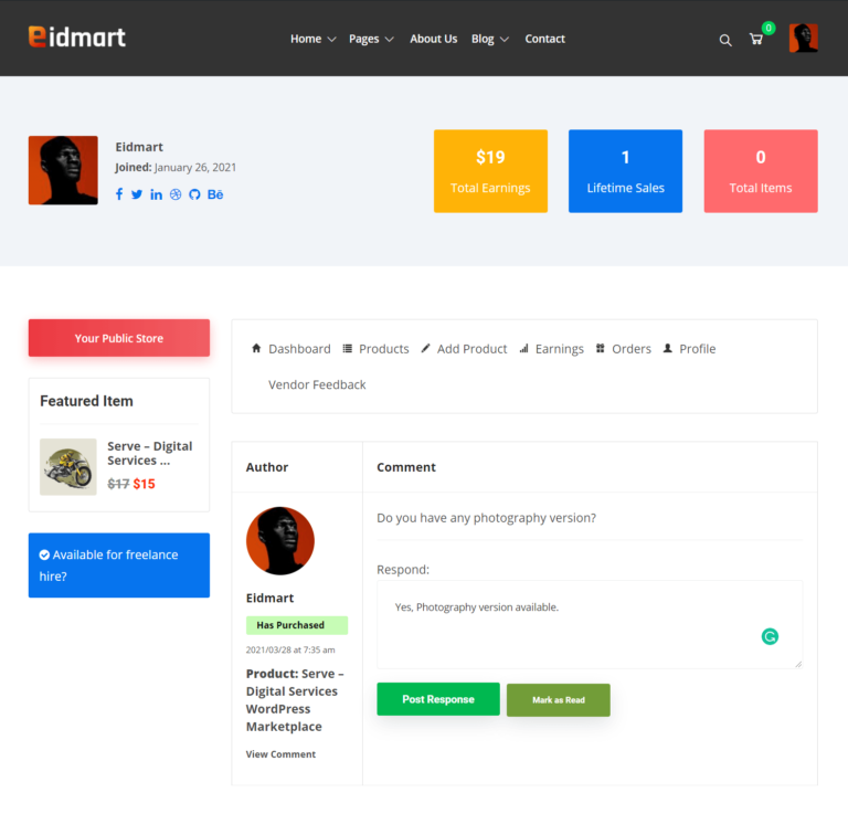 Vendor Dashboard – Documentation | wpninjaDevs