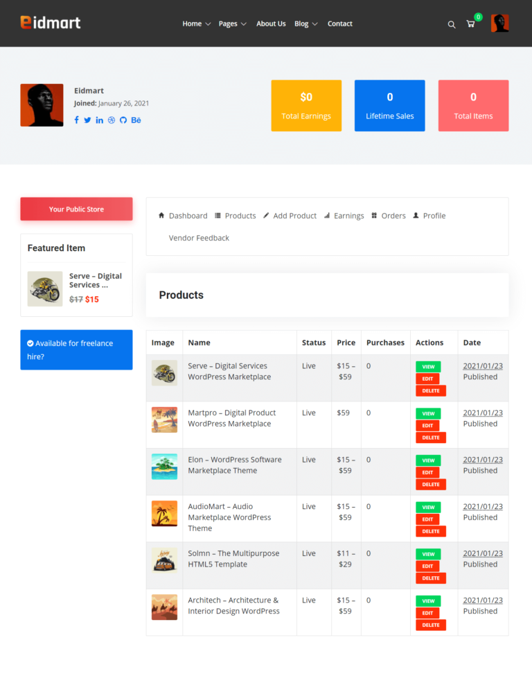 Vendor Dashboard – Documentation | wpninjaDevs