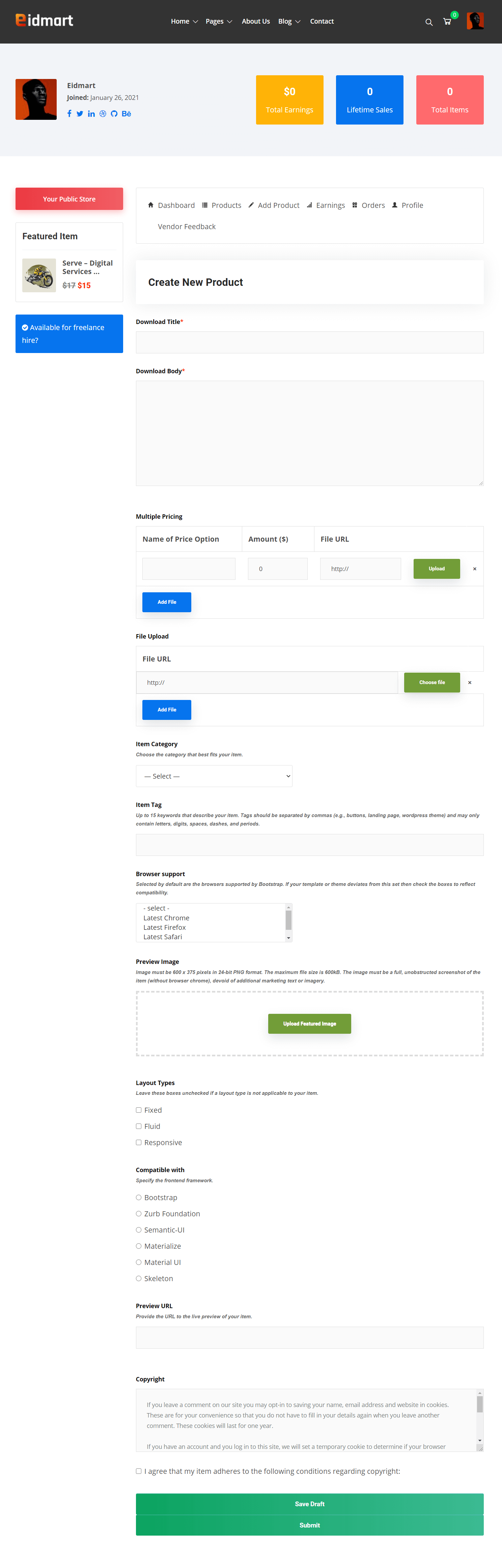 Vendor Dashboard – Documentation | wpninjaDevs
