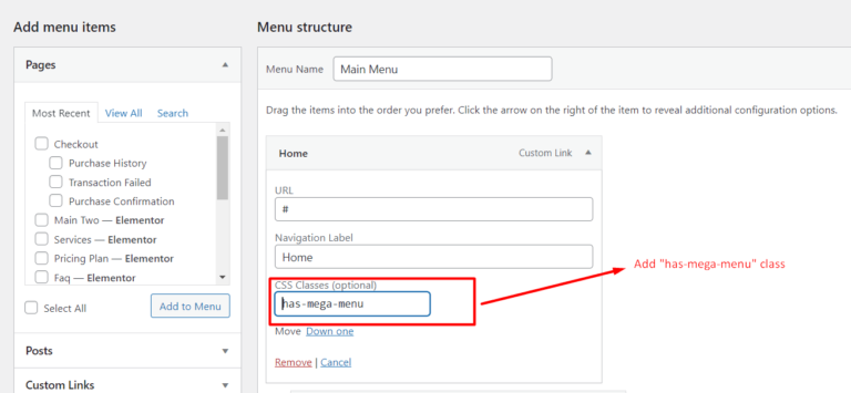 Create Mega Menu – Documentation | wpninjaDevs