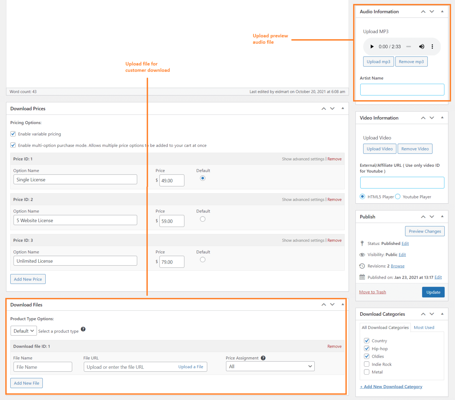 Upload Audio File Documentation WpninjaDevs